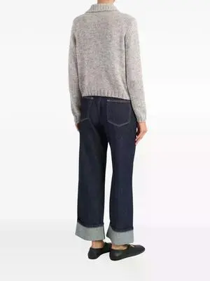 GRAN SASSO Double-breasted Ribbed-knit Cardigan
