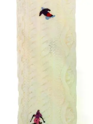 Dsquared2 Cable-knit Embroidered Leg Warmers - Neutrals