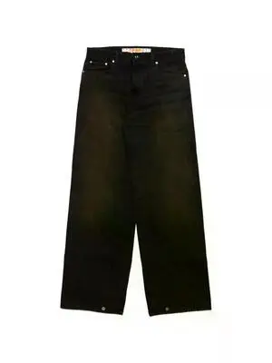 PDF Faded Straight-leg Jeans - Black