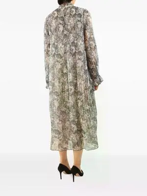 GANNI Plissé-effect Midi Dress