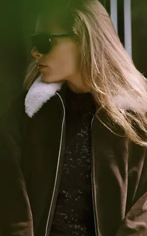 Brandon Maxwell Exclusive Shearling-trimmed Gathered Suede Jacket