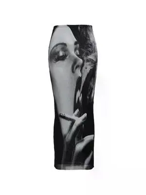 JEAN PAUL GAULTIER The Smoking Long Skirt - Black
