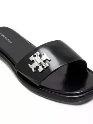 Tory Burch T Lock Leather Slides