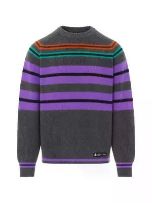 LANVIN Striped Sweater In Wool And Cashmere - Grey