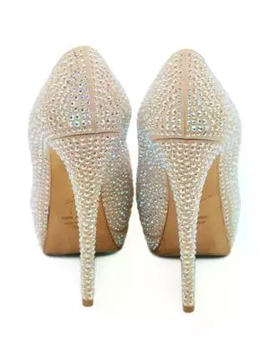 GIUSEPPE ZANOTTI Sharon Crystal-embellished Peep-toe Pumps