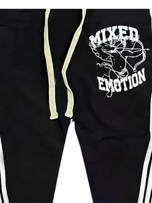 Mixed Emotion Logo-print Side-stripe Track Pants