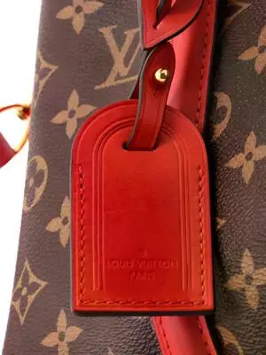 LOUIS VUITTON Soufflot Tote Monogram Canvas With Leather Bb Satchel - Red