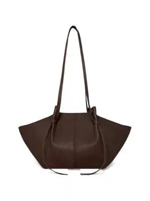 Yuzefi Medium Mochi Pebble-grained Leather Shoulder Bag - Brown