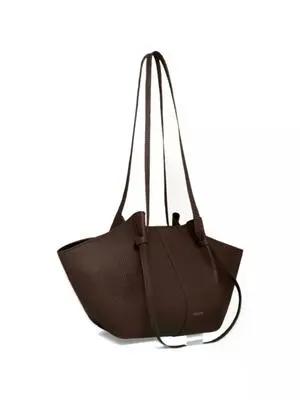 Yuzefi Medium Mochi Pebble-grained Leather Shoulder Bag - Brown