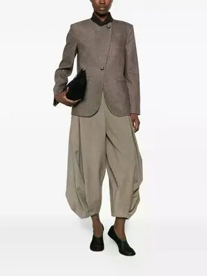 TWP Herringbone-pattern Asymmetric-fastening Jacket