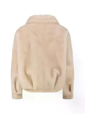 VALENTINI 1972 Faux-fur Zip-up Jacket - Neutrals