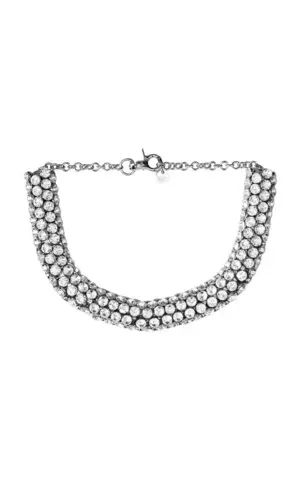 SHANNON BOND Rhodium Eclipse Necklace