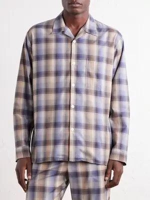 TEKLA Auralee Checked Organic Cotton-flannel Pyjama Shirt