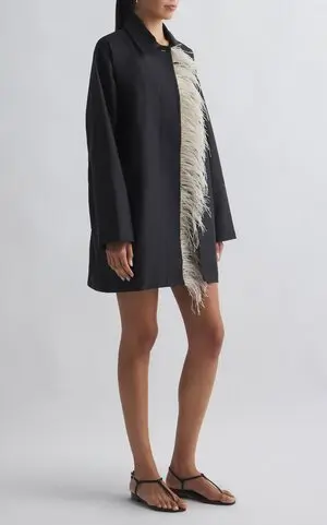 Chan Luu Techno Taffeta Short Trench