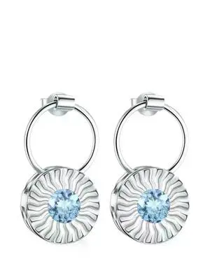ANTY Aura Reversible Diamond Topaz Earrings - Silver