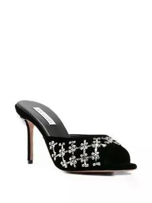 AQUAZZURA Sugar Mule Sandals - Black