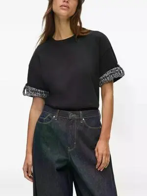 Karl Lagerfeld Bouclé-sleeve T-shirt