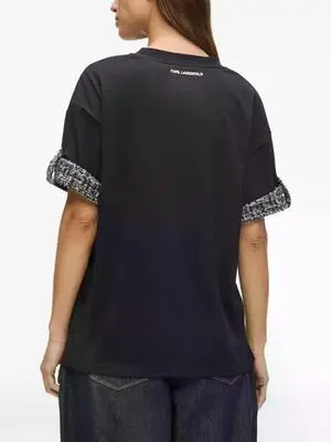 Karl Lagerfeld Bouclé-sleeve T-shirt