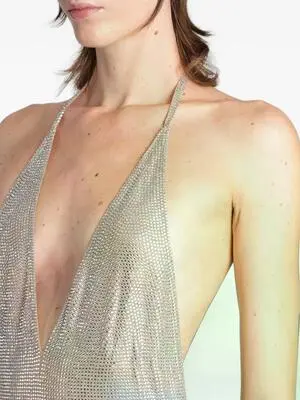 Giuseppe Di Morabito Crystal-embellished Halterneck Maxi Dress