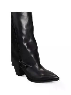 JULIE DEE Buckled Fold-over Boots
