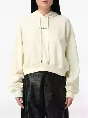 DISCLAIMER Logo-print Drawstring Hoodie - Neutrals
