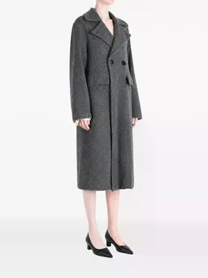 COMME DES GARÇONS TAO Double-breasted Notched-lapels Coat - Grey