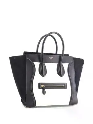 Celine Bicolor Luggage Bag Leather Mini Satchel
