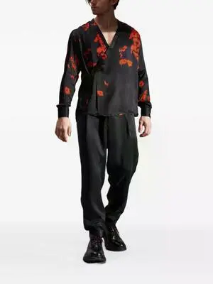 TESSITURA Floral-print Silk Shirt
