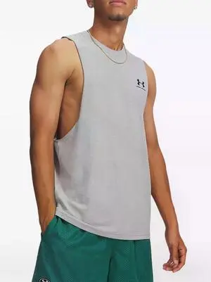Under Armour Logo-print Cut-off Tank Top - Grey