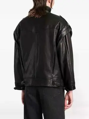 SALVATORE SANTORO Hooded Leather Jacket