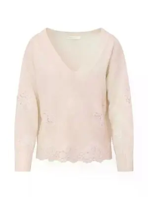 LoveShackFancy Ardena Lace-trimmed Sweater