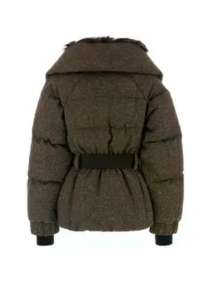 Moncler Gelise Belted Wool Down Jacket