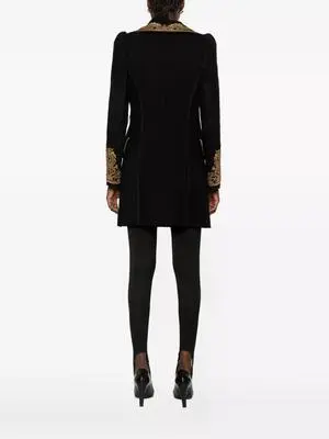 Emilio Pucci Embellished Double-breasted Coat - Black