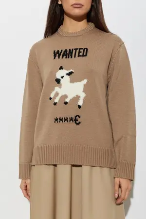 Moschino Wool Sweater With Embroidery