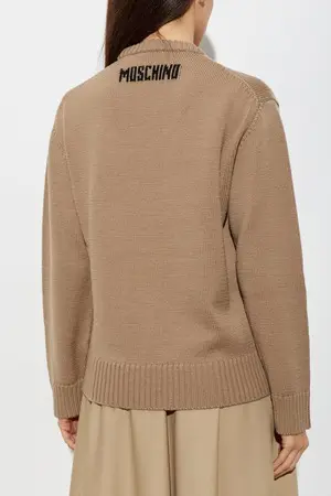 Moschino Wool Sweater With Embroidery
