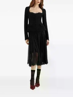 Dolce & Gabbana Sweetheart-neck Tweed Jacket