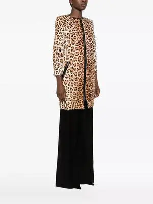 Emilio Pucci Leopard-print Zip-up Coat