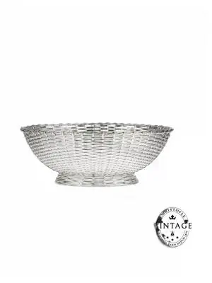 Christofle Vannerie Braided Basket