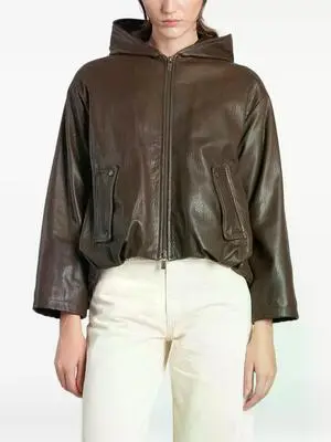 SALVATORE SANTORO Hooded Leather Jacket