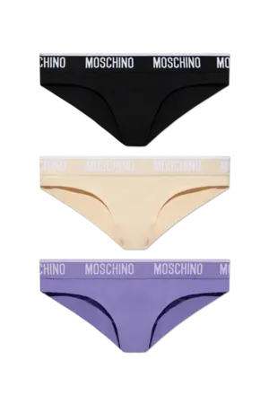 Moschino Three-pack Briefs With Logo