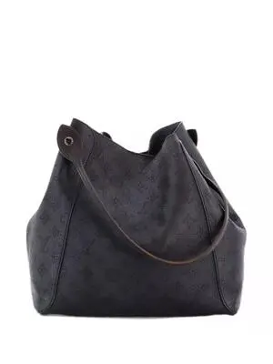 LOUIS VUITTON Hina Handbag Mahina Leather Mm Shoulder Bag - Black