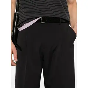 TONYWACK Pleated Raw-edge Slim-fit Shorts