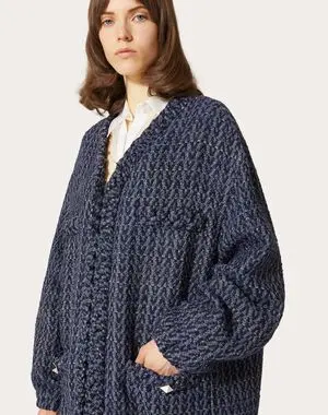 Valentino Garavani Braided-trim Tweed Jacket