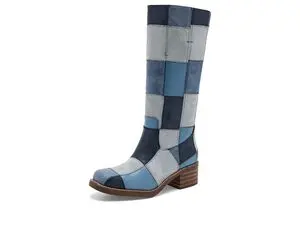 FRYE AND CO. Miranda Patchwork Boots - Denim Patchwork