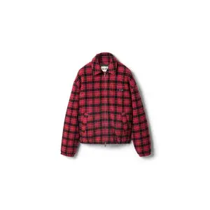 Miu Miu Plaid Down Jacket - Red/blue