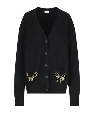 Celine Cardigan In Cashmere - Black