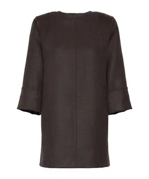 Max Mara Wool Flannel Short Dress - Mud