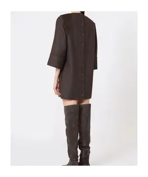 Max Mara Wool Flannel Short Dress