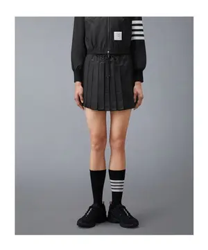 Thom Browne Ripstop Pleated Mini Skirt