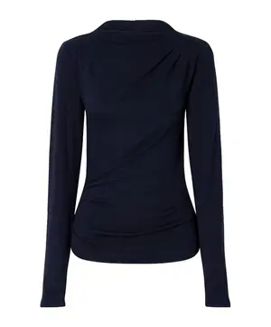 Proenza Schouler Mimi Draped Stretch-jersey Top - Black